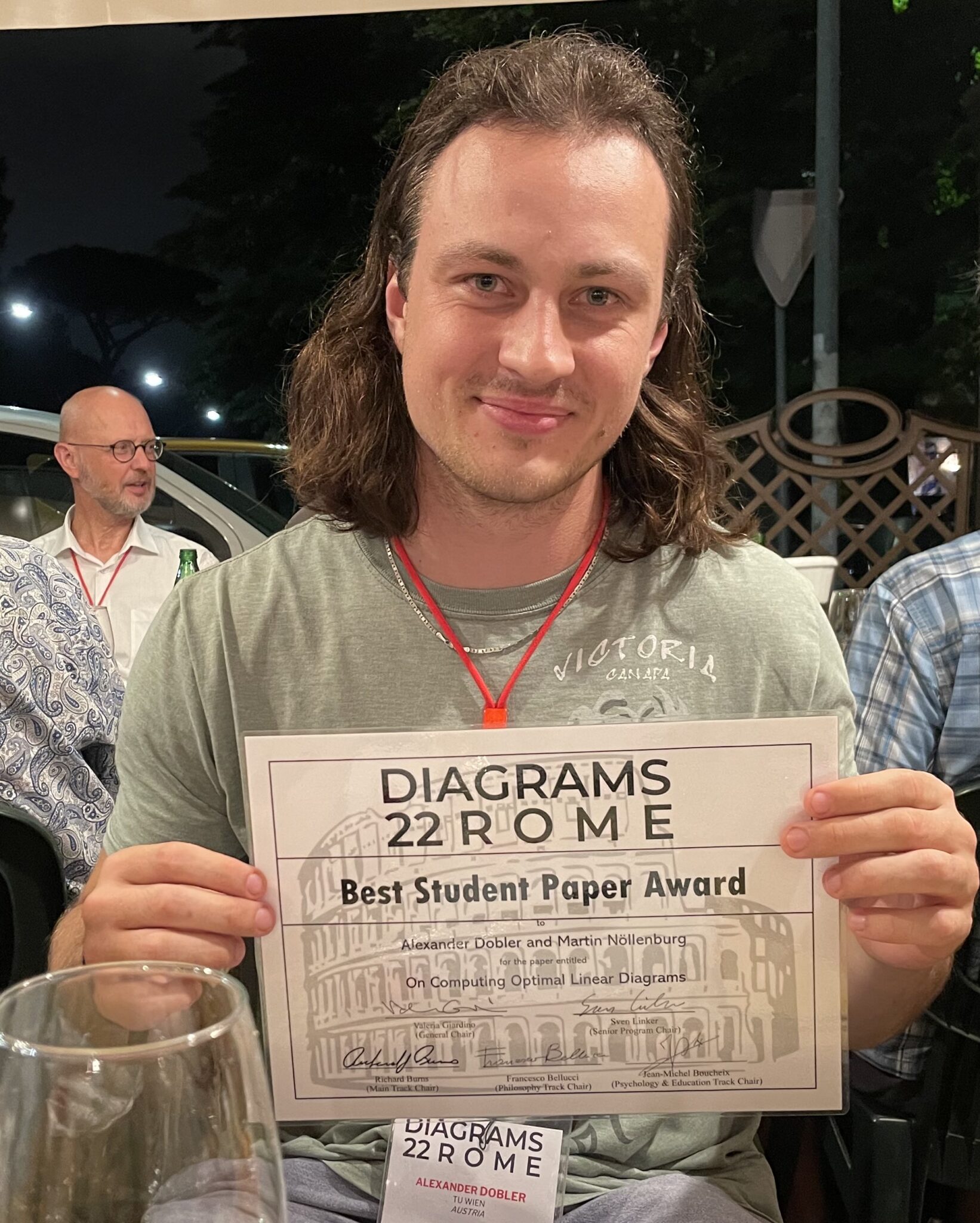 Best student paper award at DIAGRAMS 2022 – Algorithms and Complexity Group